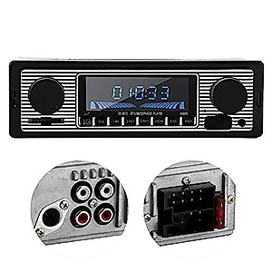 Gerioie Car Music Player, Bluetooth Classic Compact Size Auto Radio, for Auto Playing Car(12V)