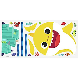 RoomMates RMK4312GM Baby Shark Giant Peel and Stick Wall Decals