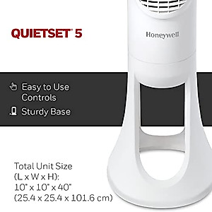 Honeywell QuietSet Tower Fan 5 Speed - White