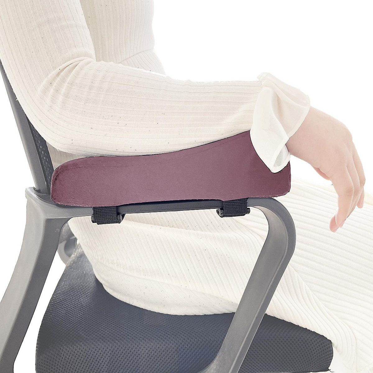 Easy-you Office Chair Armrest Covers, Set of 2 Comfortable Armrest Elbow Pillow (2 Pink Armrest Pillow)