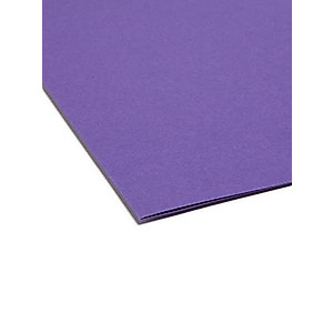 Smead File Folder, Reinforced 1/3-Cut Tab, Letter Size, Purple, 100 per Box (13034)