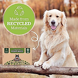 Pogi's Compostable Dog Poop Bags - 18 Rolls (270 Doggie Poop Bags) - Leak-Proof Dog Waste Bags, Plant-based ASTM D6400, EN 13432 Certified Extra Large Poop Bags for Dogs