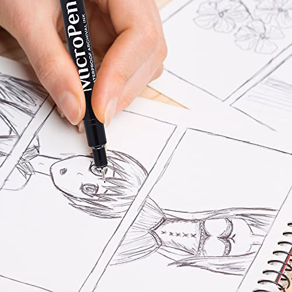 Vanli's 12 Pack Fine Tip Art Pens for Drawing. Waterproof Archival Fineliner Calligraphy Hand Lettering Pens. Microline Bible Journaling Pens, 12 Pack