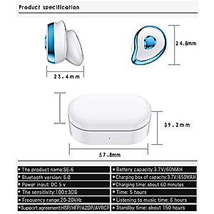 KENKUO Wireless Earbuds, Powerful Customized Sound and Premium Deep Bass, Built-in 4 Mic, Button Control, IPX6 Waterproof Bluetooth Earbuds, Earphones Compatible with Android & iPhone, Purple