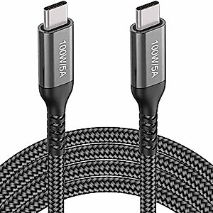 10FT USB C to USB C Cable,100W/5A,Type C Fast Charging,PD Charger Cord for MacBook Air/Pro,iMac,iPro Pro/Air,Samsung Galaxy Note 20 10 S20,OnePlus 8T,Google Pixel 5/4a/4/3 XL,Switch,Asus Dell Laptop