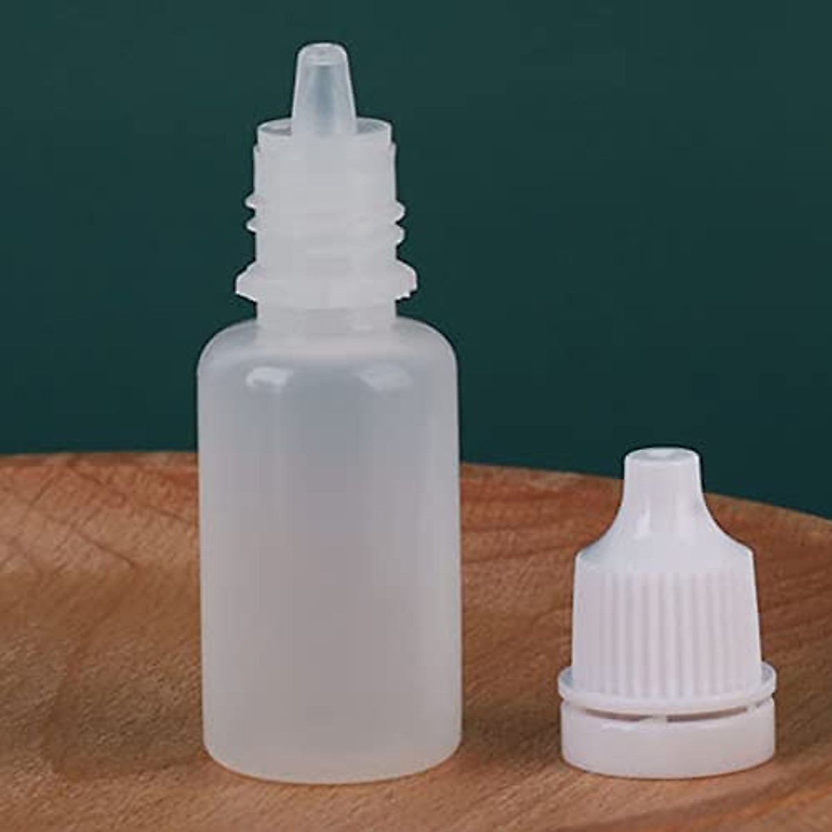 Othmro 1.7oz PE Lab Eye Plastic Dropper Bottles 20pcs, 50ml Squeezable Eye Liquid Dropper Thin Mouth Via of Liquid Sample Seal Storage Bottle with Childproof White Cap