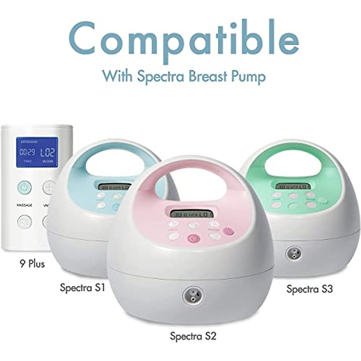 [12-Count] Papablic Pump Parts Compatible with Spectra S1, S2 and 9 Plus, Incl 8-Count Duckbill Valves for Spectra and Medela Pump in Style, 4-Count Silicone Membrane for Spectra Backflow Protector