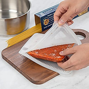 Progressive International ProKeeper Dual-Zipper 100% Silicone Sandwich Bag, Clear