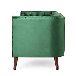 Christopher Knight Home Holasek Love Seats, Emerald + Brown