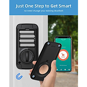 LaView Smart Lock + Connect Wi-Fi Bridge, Enabled Connect WiFi & Bluetooth Smart Door Lock, Wireless & Keyless Entry Door Lock, Fits Your Existing Deadbolt, Compatible with Alexa & Google Assistant