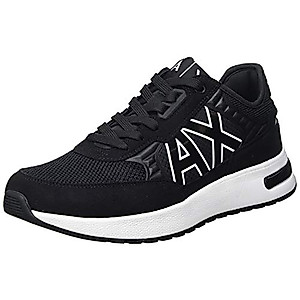 A|X ARMANI EXCHANGE AX Men's Colorblock Fashion Sneakers, Black, 8