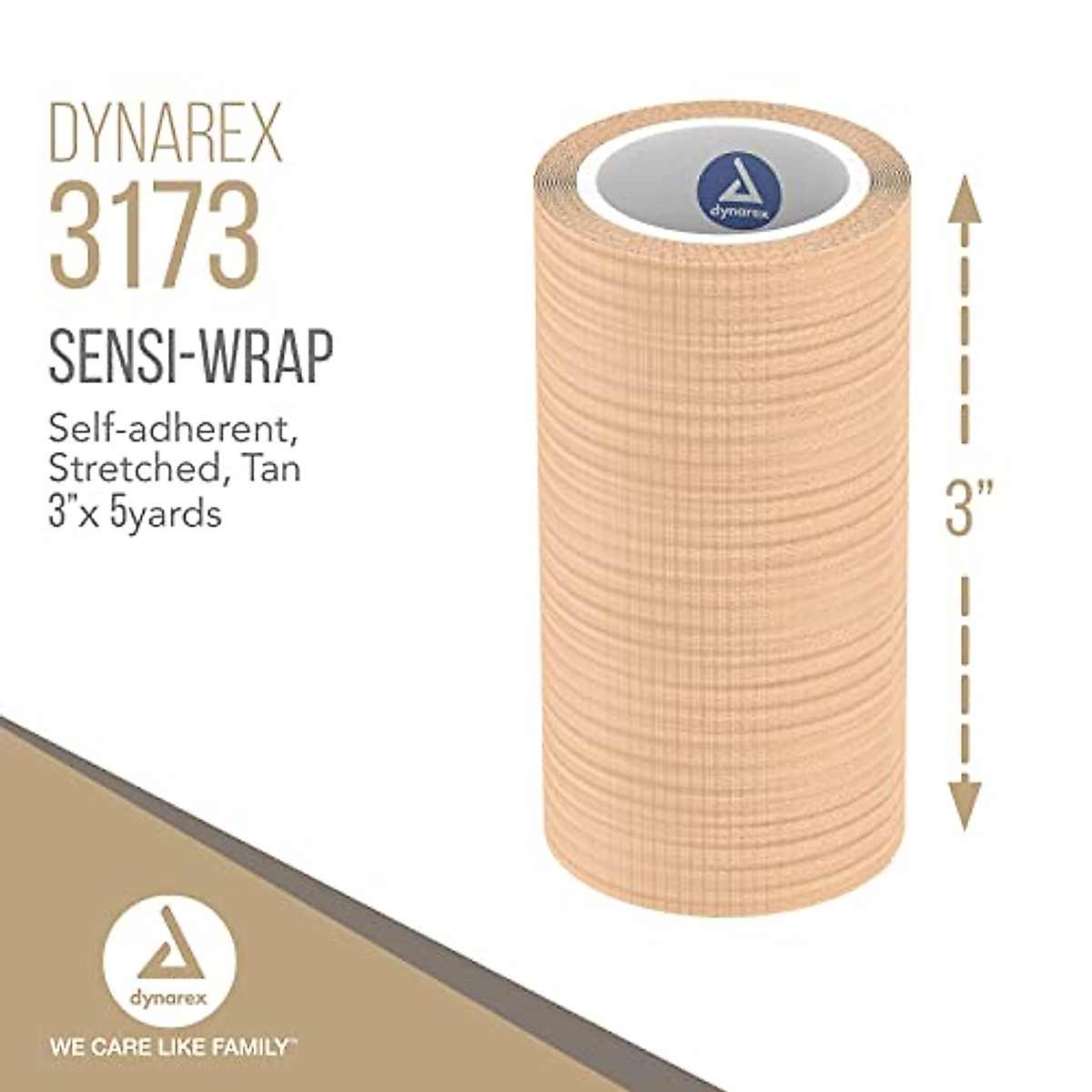 Dynarex Sensi Wrap, Self-Adherent 3" x 5 yds Tan 24/Cs