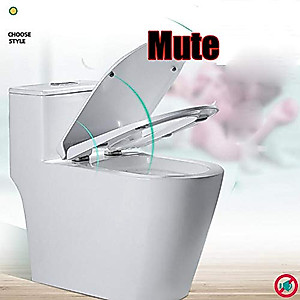 XQHDWEC Toilet Seats Soft Close White, Loo Lid Quick Release Heavy Duty Easy to Clean Bathroom Lid,Square