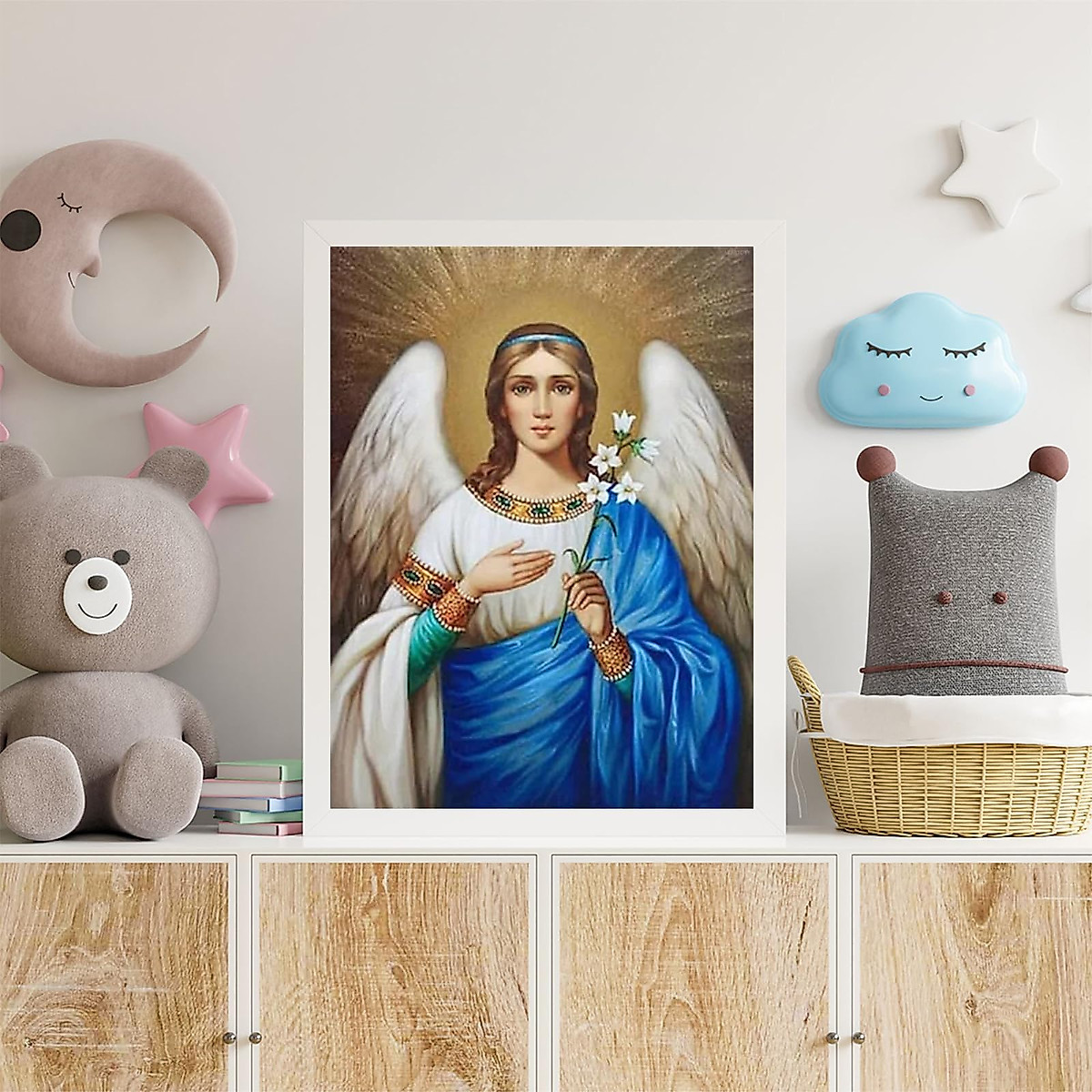 LEARTDYY Diamond Painting Angel Wings Christian Religion Kit for Adults Diamond Art Painting by Number Kits Gem Art Wall Home Decor 12x16 Inch
