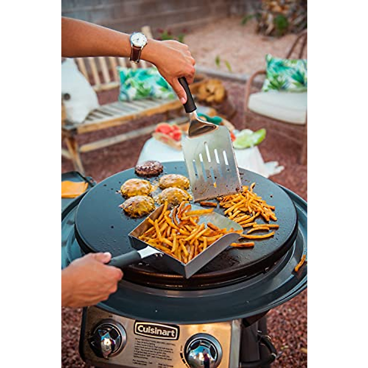 Cuisinart CGG-888 Outdoor Stainless Steel Lid, 360° Griddle Cooking Center