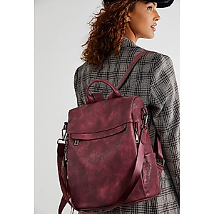 Telena Backpack Purse for Women with Women Wallets Leather Wristlet Wallet Clutch Large Capacity Organizer Ladies Wristlet Purse Fuchsia