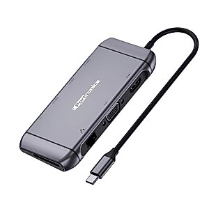 Portronics Mport 9C Type-C Multiport USB Hub for Windows, Chrome Os, iOS, and Android 7.0 (Silver)