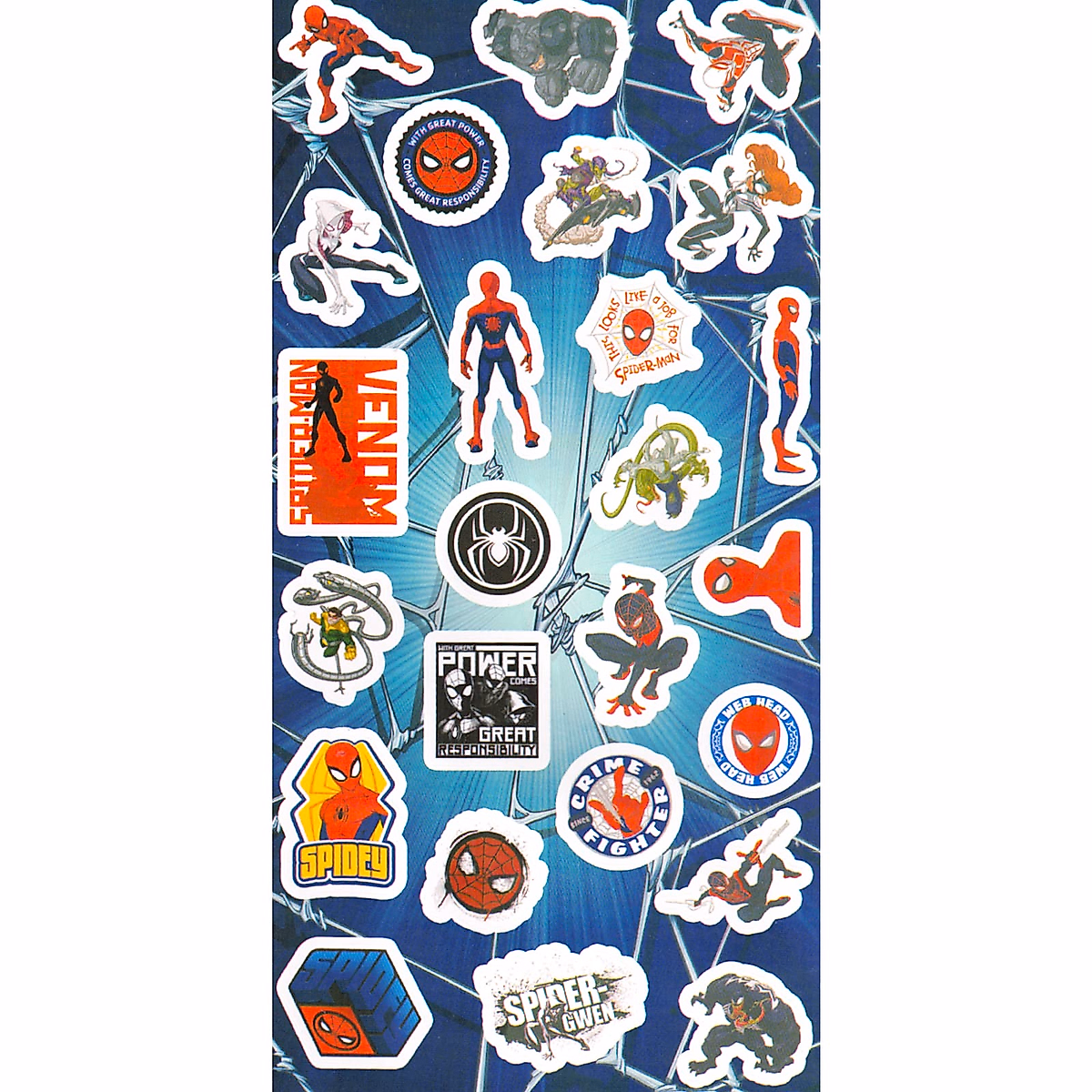 Spiderman Throw Blanket Bundle - Spiderman Kids and Teens Blanket, Stickers, and More for Boys and Girls | Spiderman Blanket Size 40" x 50"