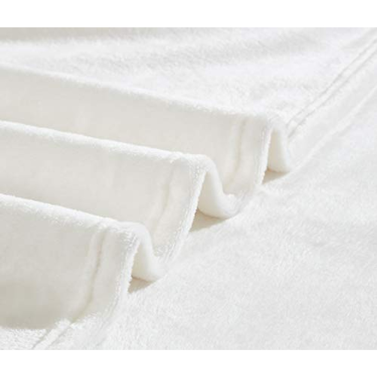 Cozy Fleece Super Soft and Plush Flannel Fleece Blanket, Ivory, Full/Queen