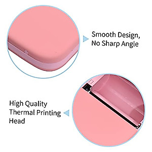 Jabey Mini Printer,X1 Portable Mini Pocket Printer 80mm BT Thermal Photo Printer 300dpi Picture Memo Notes Lists Journal Receipt Compatible with Android iOS for Home Office School Travel