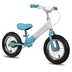 JOYSTAR 12 Inch Balance Bike for 2 3 4 5 Years Old Boys Girls 12" Push Toddler Balance Bike with Footboard Child Glider Blue