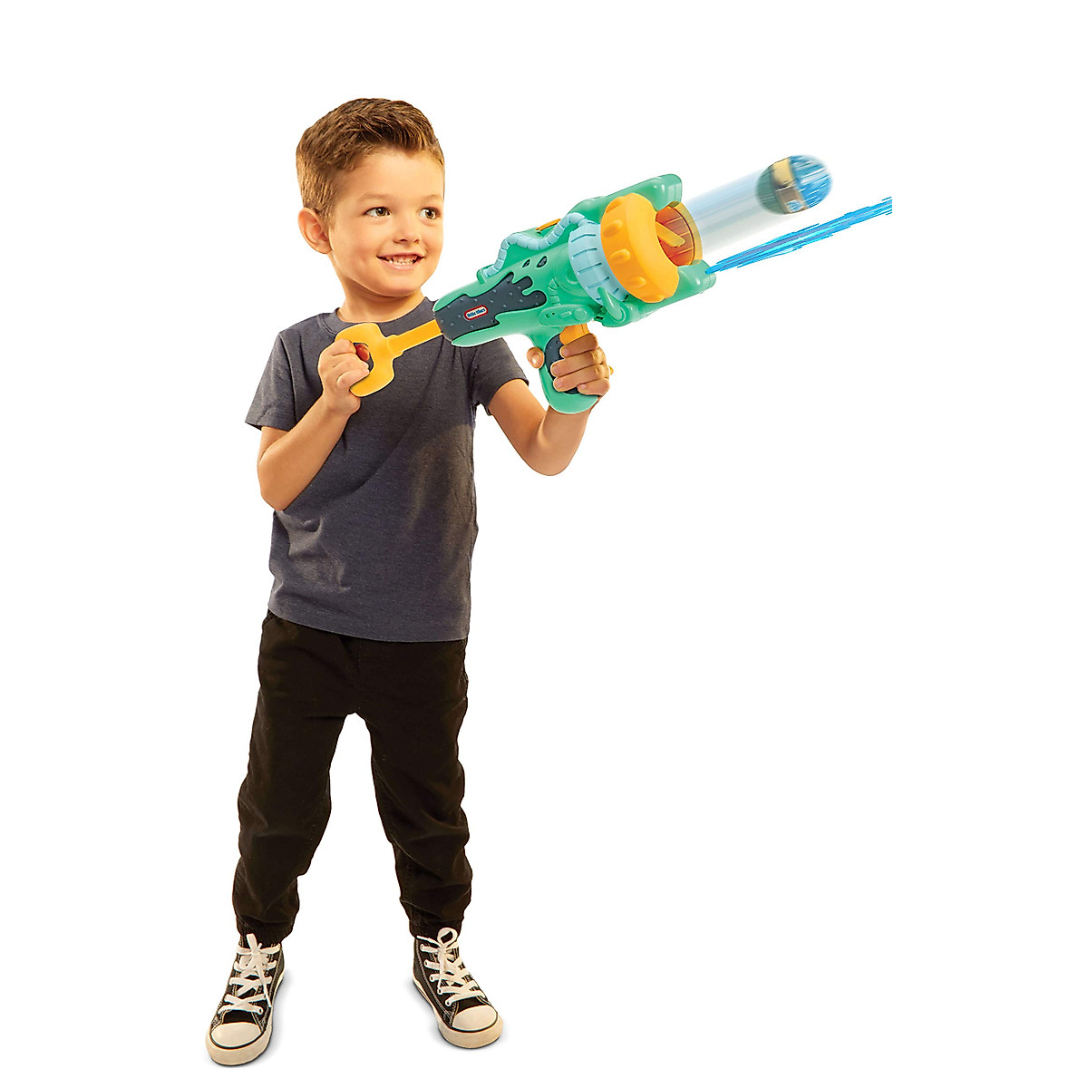 Little Tikes Mighty Blasters Spray Blaster Toy Blaster Sprays Water with 3 Soft Power Pods for Kids Ages 3 Years and Up