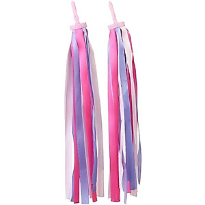 Kid's Bike Basket Accessories Set, Lovely Pink Unicorn Pattern Bicycle Front Handlebar Basket Bell, Streamer for Kid Bike