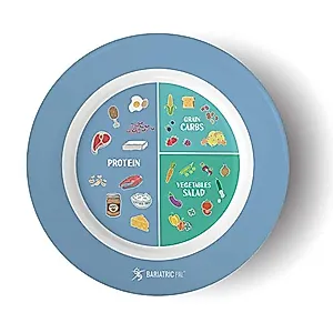 BariatricPal Bariatric Portion Control Plate 2.0 - Blue