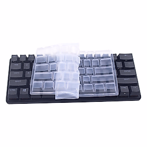 Silicone Keyboard Skin Cover Compatible for Corsair K65 RGB Mini 60% Mechanical Gaming Keyboard (Clear)