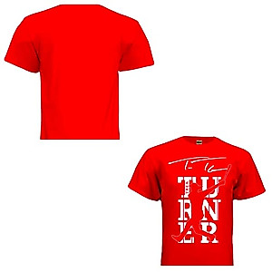 HOFSM.COM Hall of Fame Sports Memorabilia Trea Turner Philadelphia Philly Signature T-Shirt Baseball Shirt (Large, Youth T-Shirt, Red)