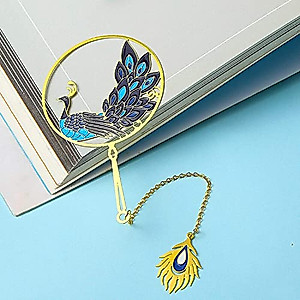 YHDCL Bookmarks Reading Page Markers Tassel, Peacock Creative Bookmark Chinese Style ClassicalBookmark Exquisite Crafts The Best Gift for Readers Women and Children Page Markers