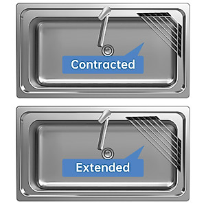 Tomorotec 17.7" x 15.5" Roll Up Foldable Dish Drying Rack, Rollable Dish Racks Multipurpose Anti-Corrosion 304 Stainless Steel Over Sink Kitchen Drainer Rack for Cups Fruits Vegetables (Green)