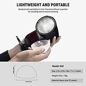 NEEWER Magnetic Dome Diffuser for Round Head Speedlite Flash ...