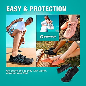 SEEKWAY Water Shoes for Women Adult Quick-Dry Aqua Sock Barefoot Men for Beach Swim River Pool Lake Hiking Kayaking Surfing