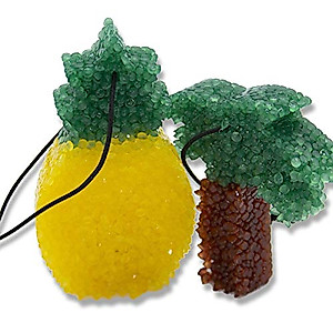 Butt Naked Scented Freshies 2-Pack, Lone Star Candles, Butt Naked, A Delightful Fruity Tropical Blend, 2-Color Palm Tree and Pineapple, Freshies, Air Freshener, Car Freshener