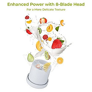 Nakenja Portable Blender Personal Blender for Shakes and Smoothies with 8 Bladed Head, Fruit Mixer USB Blender