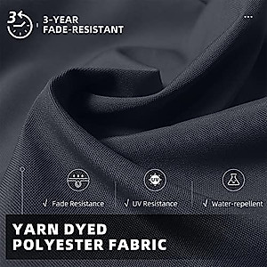 PURPLE LEAF 10 Feet Patio Umbrella Outdoor Cantilever Square Umbrella Aluminum Offset Umbrella with 360-degree Rotation for Garden Deck Pool Patio, Grey