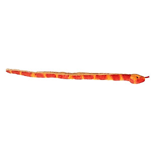Aurora® Playful Snake Corn Snake Stuffed Animal - Eye-Catching Designs - Versatile Fun - Orange 50 Inches