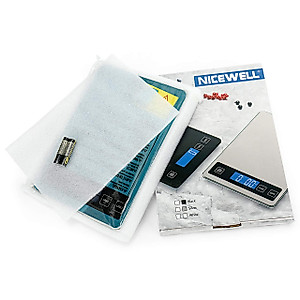 Nicewell Food Scale, 22lb Digital Kitchen Scale Weight Grams and oz for Cooking Baking, 1g/0.1oz Precise Graduation, Stainless Steel and Tempered Glass