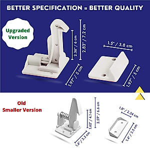 Invisible Baby Proofing Cabinet Locks - Upgraded Version with Strong Adhesive 10x Child Safety Proof Spring Locks for Cabinet & Drawer Toddler and Child Proofing Safety Latch Lock Solution by G2eComme