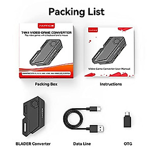 Keyword and Mouse Adapter for Nintendo Switch/Xbox One/PS4/PS3, AIMVICE Keyboard Adapter & Xbox Keyboard Adapter, Perfect for Games Consoles for FPS, TPS and RTS [2023 Upgrade Version]