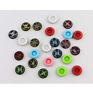 4 in 1 Analog Stick Joystick Rubber Silicone Cap Thumbstick Thumb Grip Cover Case Skin Joystick Grips for PS4 PS3 Xbox One Xbox 360 Controller (2# Green)