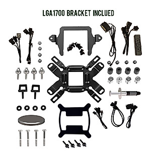 LIAN LI GALAHAD AIO Cooler 240mm Radiator Liquid CPU Cooler RGB All-In-One Water Cooling System, Triple Chamber Pump, LGA1700 Bracket, AMD AM5/AM4 Intel LGA1200/115X/2011/2066 Compatible (240mm White)