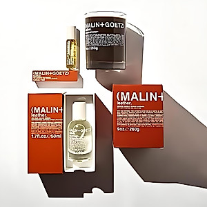 Malin + Goetz Leather Perfume Oil, 0.3 Fl. Oz. - Men & Women Rustic Modern Scented Oil, Fragrance Oil, Roll On Mini Perfume Body Oil, Vegan & Cruelty-Free