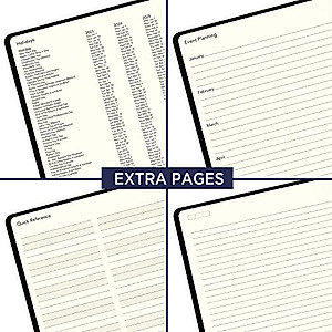 AT-A-GLANCE 2023 Weekly & Monthly Planner, Plan. Write. Remember, Hourly Appointment Book, 7-1/2" x 10", Large, Pocket, Bungee Closure, Black (70695005)