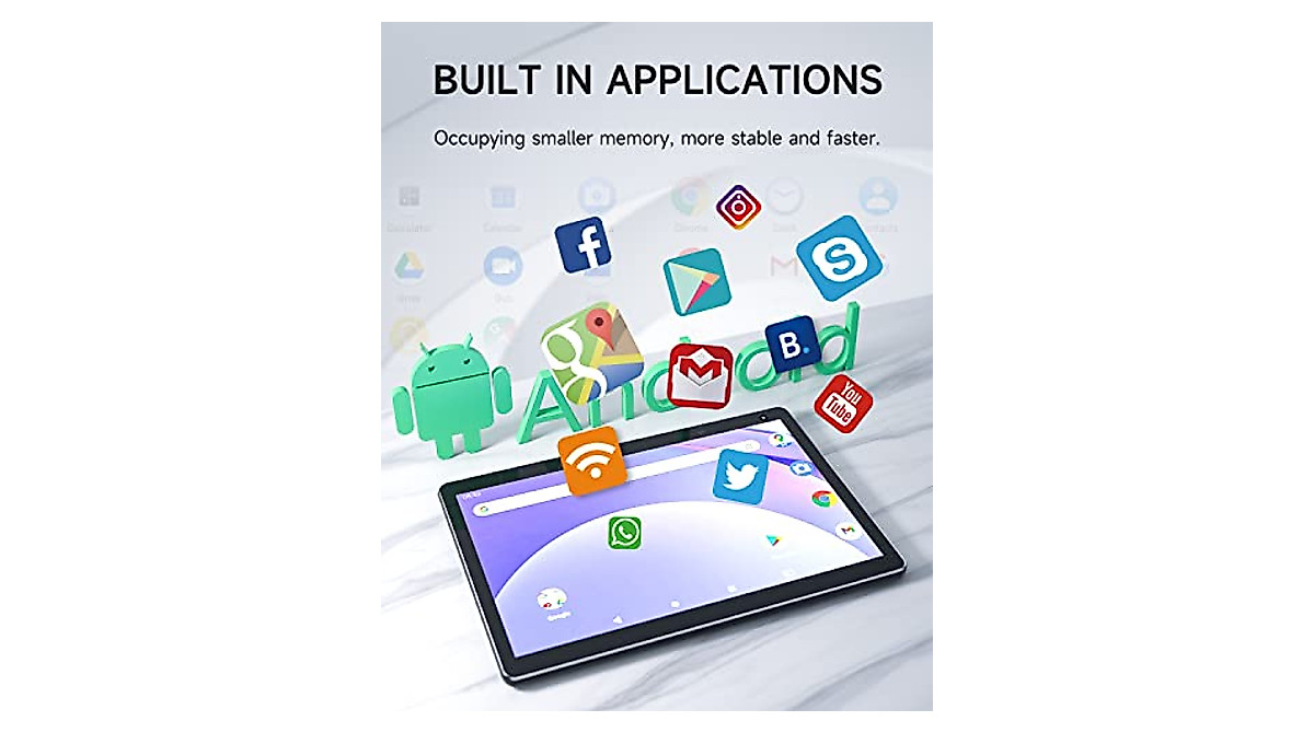 10 Inch Android Tablet - 32GB Storage, 512GB Expand