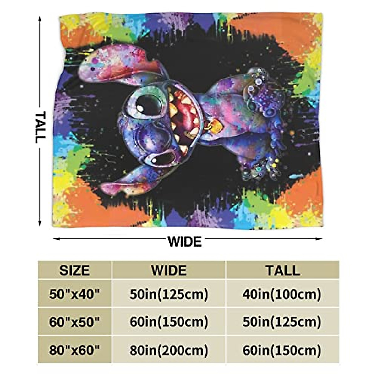 Noichzc Cartoon Blanket Ultra-Soft Fleece 50''x40'' Blanket for Couch Bed Warm Plush Throw Blanket Suitable for All Season