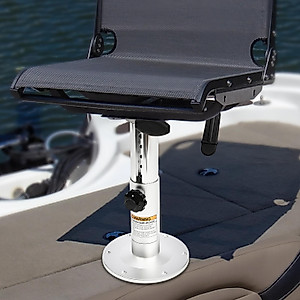 Boat Seat Pedestals, Pedestal Boat Seat Base, Adjustable Height & Swivel, 13-19 inches, for Yachts, Speedboats, Fishing Boats, and Others