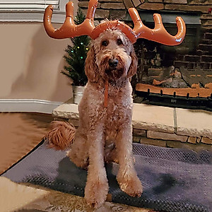 4 Pack Inflatable Antler Ring Games, Reindeer Ring Stocking Stuffers for Christmas Party Games Funny Gifts Kids Adults Outdoor Indoor Favors