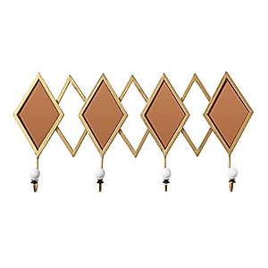 RAZZUM Classic Modern Coat Hooks Wrought Iron Coat Hook Wall Hanging Hook Entrance Key Frame Decorative Coat Hook Free Punching Rack for Coat Coat Handbag Key Coat Hooks Wall Mounted
